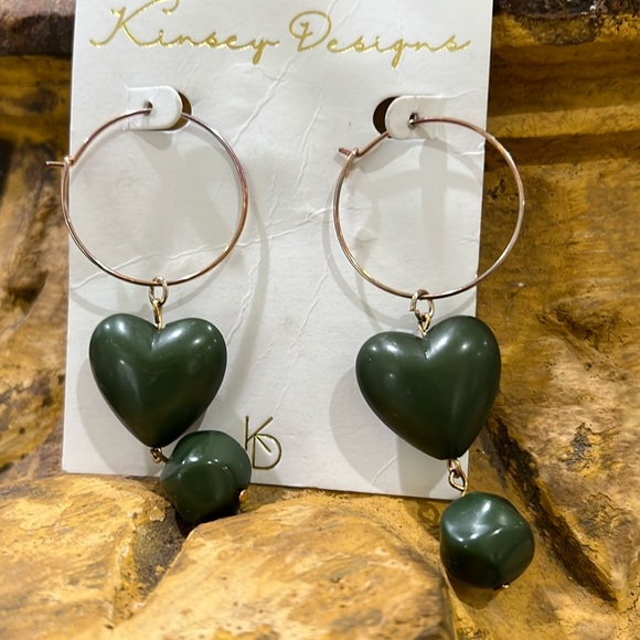 KD | Jewelry | Kinsey Designs Kd Heart Hoop Earrings 6k Gold Plated J23 ...